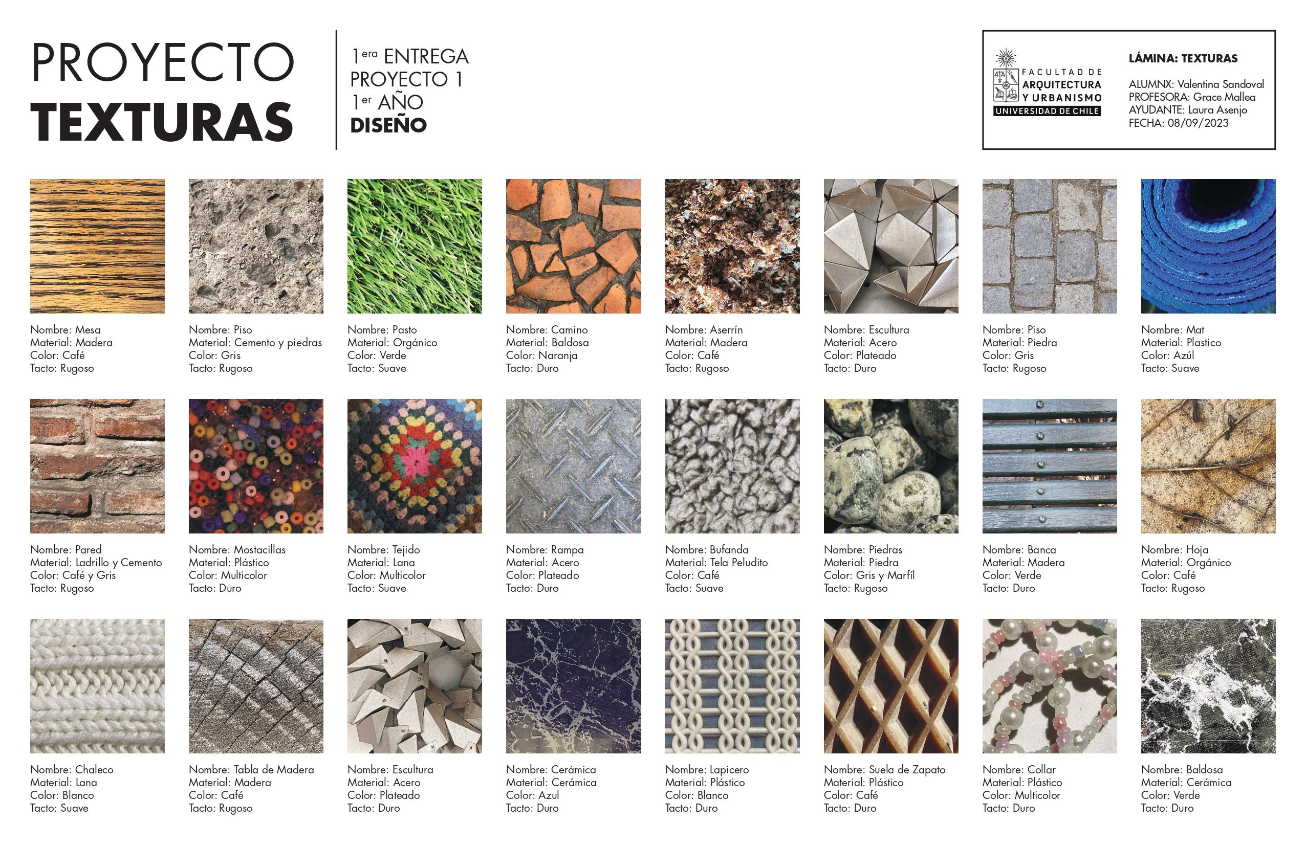 Dibujo y representación: Lámina de Catálogo de texturas | Domestika